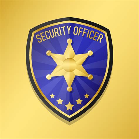 Security Officer Badge For Agent Illustration Vector 36314535 Vector Art At Vecteezy