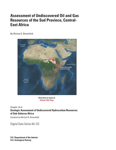 Assessment Of Undiscovered Oil And Gas Resources Of The Sud Province