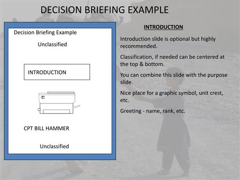 Military Decision Matrix Template Ppt
