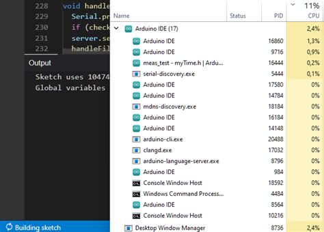 indexing building performance issues · issue 714 · arduino arduino ide · github