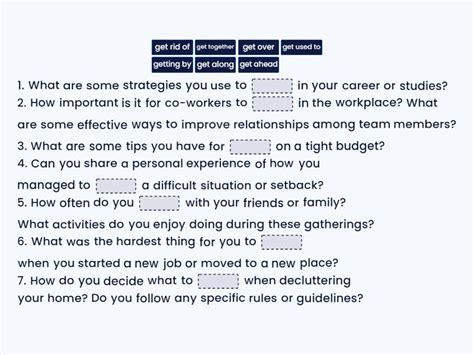 Collocation Review Activity Questions Complete The Sentence