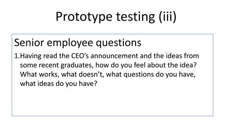 Prototype And Test Assignment Prototype 1 Ppt