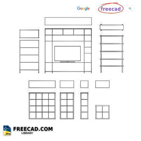 Shelving Unit In 2d Dwg File Library Autocad Free