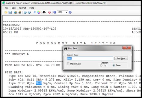 Autopipe E801 11 Fatal Error No Mass In The System Or Nan Appeared In Autopipe Reports