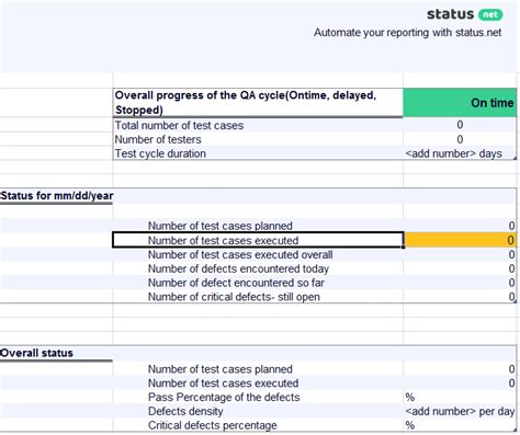 Qa Weekly Status Report Template TEMPLATES EXAMPLE TEMPLATES EXAMPLE
