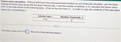 Solved Future Value Calculation Without Referring To The