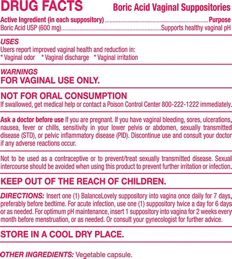 Boric Acid Suppositories With Applicators 100 Pure Boric Acid 600mg