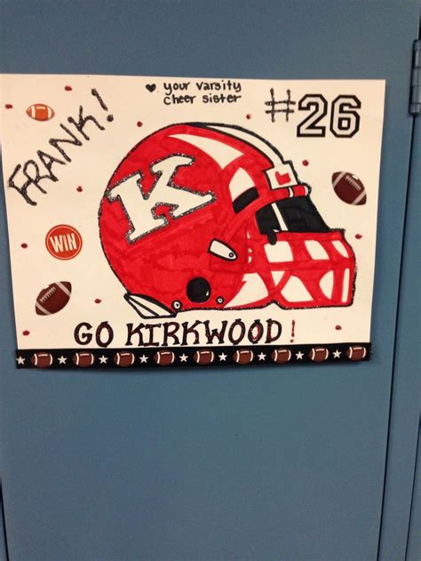 Football Locker Signs Football Poster Locker Signs Homecoming