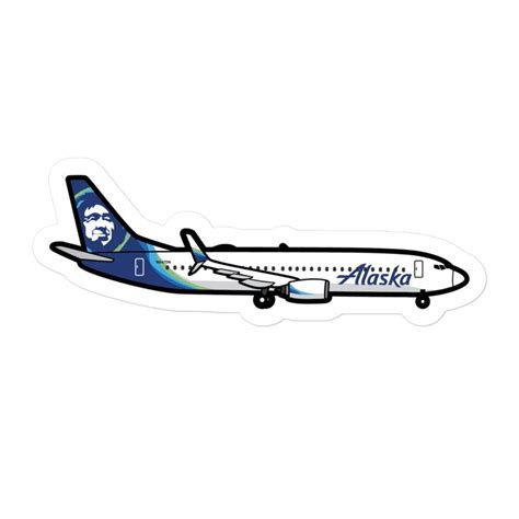 Alaska Airlines Boeing 737 Sticker Decal Etsy