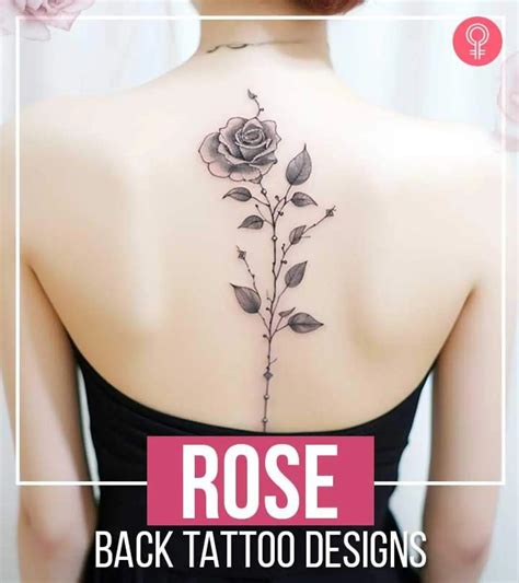 Rose Spine Tattoo With Words