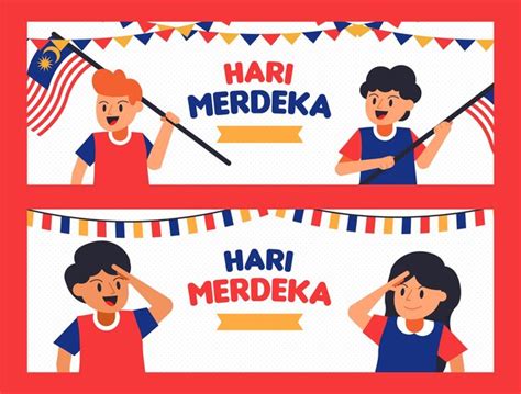 Merdeka Banner Vectors And Illustrations For Free Download