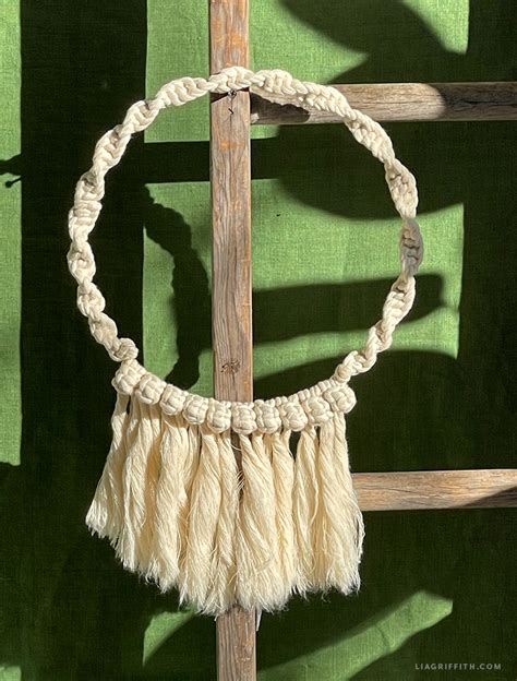 Fringed Macrame Wreath Diy Tutorial Lia Griffith
