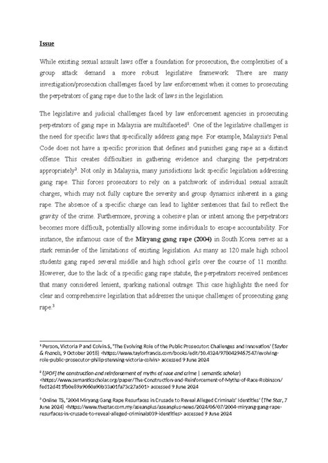 Issue And Solution Glhf Issue While Existing Sexual Assault Laws