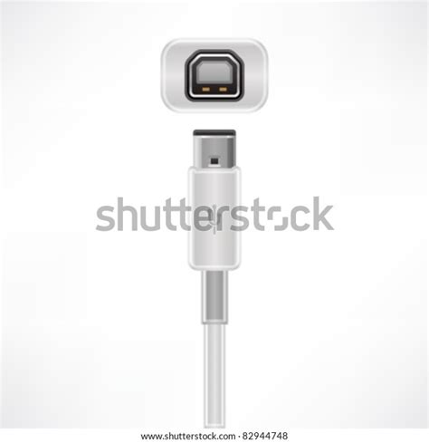 Usb Type B Plug Socket Stock Vector Royalty Free 82944748 Shutterstock