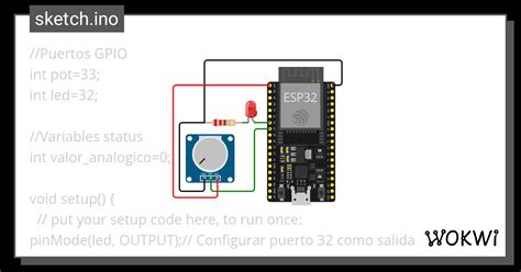 ESP32 Sensores Analogico Wokwi ESP32 STM32 Arduino Simulator