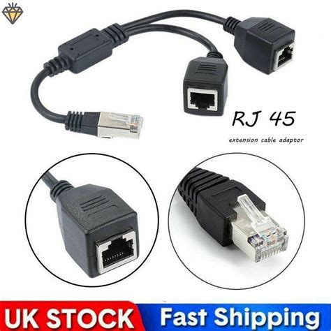 Rj45 Splitter Adapter 1 To 2 Dual Lan Ethernet Network Extension Cable Adapter Sawuph Jp