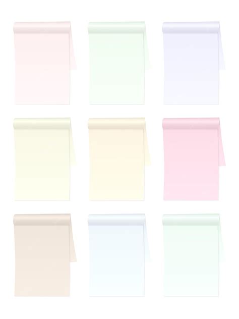 premium vector color notepad set