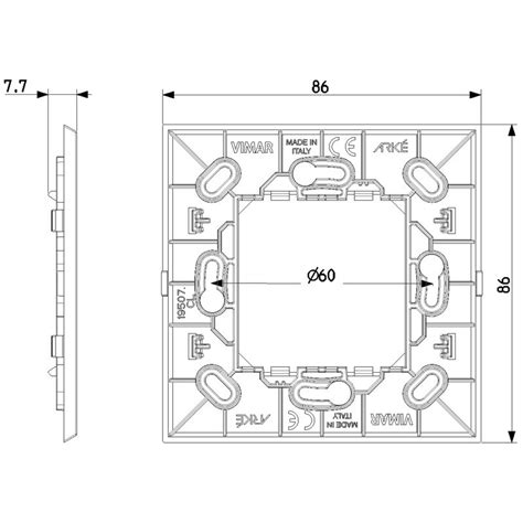 Supporto Radio Vimar Arkè Per Comando Radio Placca Classic Bianco 19507