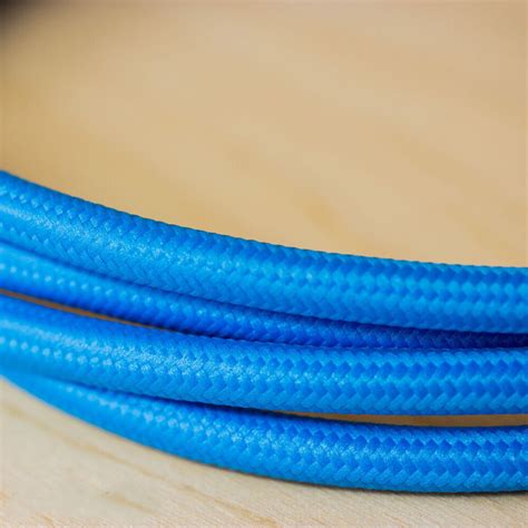 Vintage 3 Core Braided Fabric Lighting Cable Flex Wire 10m Coloured