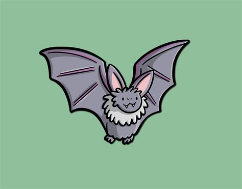 Vampire Bat Vinyl Sticker Cute Gray Bat Sticker Flying Bat Etsy