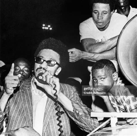 Black Power Leader H Rap Bown Addresses A Black Rally At A Baseball