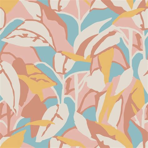 Premium Vector Vector Leaf Motif Illustration Seamless Repeat Pattern