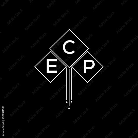 Ecp Letter Logo Design With White Background In Illustrator Ecp Vector