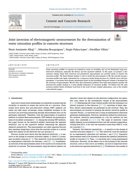 Joint Inversion Of Electromagnetic Measurements For The Determination