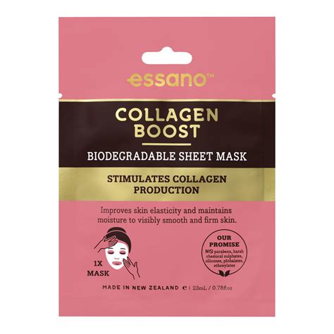 Buy Collagen Boost Biodegradable Sheet Mask By Essano I Healthpost Nz