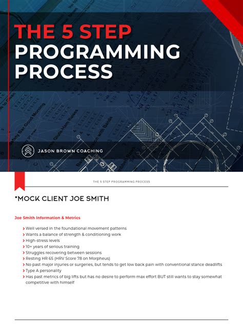 The5stepprogrammingprocess Pdf Physical Exercise Physical Fitness