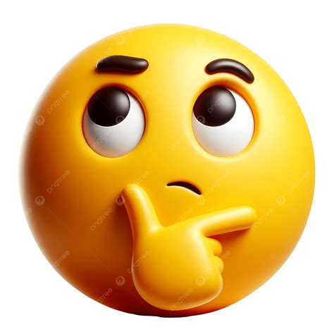Unsure Emoji Verwirrtes Emoji Mit Der Hand Auf Kinn