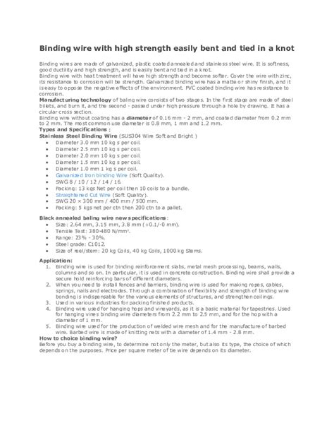 Binding Wire Pdfcoffeecom Binding Wire Pdfcoffeecom