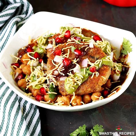 Tikki Chaat Chole Tikki Chaat Swasthis Recipes
