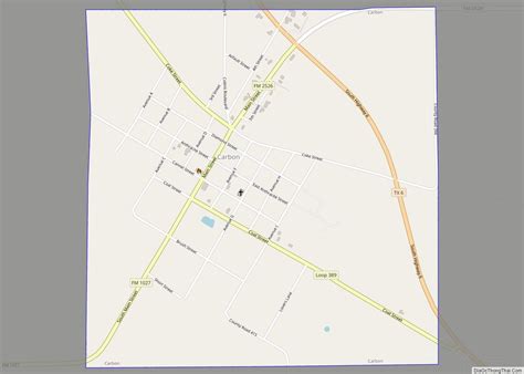 Map Of Carbon Town Texas Thong Thai Real