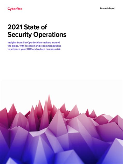 2021 State Of Security Operations Report Pdf Computer Security