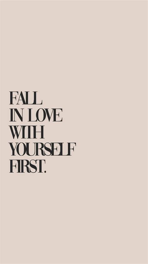 Fall In Love With Youself First