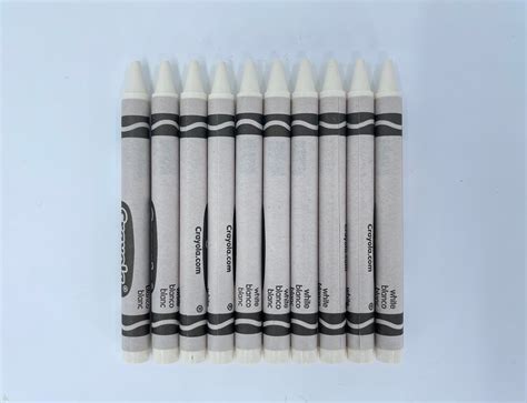White Crayola Crayons 10 Pack Etsy