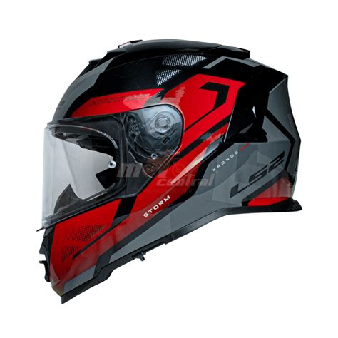 Ls2 Ff800 Storm Ii D Ring Kronos Red Grey Gloss Helmet L