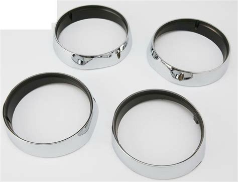Headlight Bezels Plastic Chrome 71 Cuda 436 80