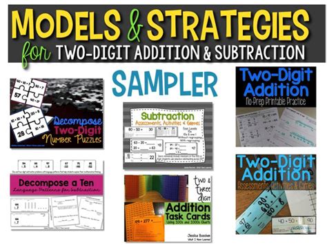 The Two Digit Addition And Subtraction Models Are Included In This Set Of Posters