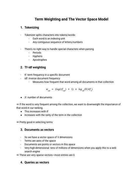 Term Weighting And The Vector Space Model Pdf