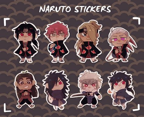 Naruto Akatsuki Stickers At Archer Linda Blog
