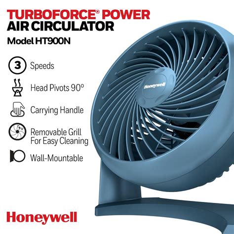 Honeywell Turbo Fan And Air Circulator Blue Ht900n