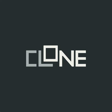 Vector Clone Minimal Text Logo Design 27386338 Vector Art At Vecteezy