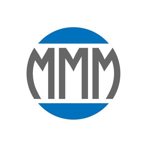 Mmm Letter Logo Design On White Background Mmm Creative Initials Circle Logo Concept Mmm