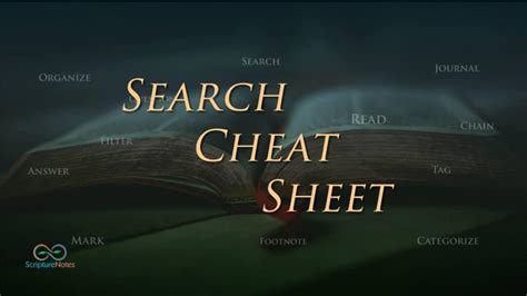 Search Cheat Sheet « Scripture Notes