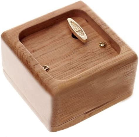 Wind Up Wooden Music Box With Gold Plating Movement In Lilium From
