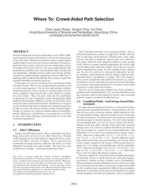 Pdf Where To Crowd Aided Path Selection Vldbwhere To Crowd Aided Path Selection Chen Jason