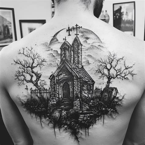 Graveyard Tattoo Drawing
