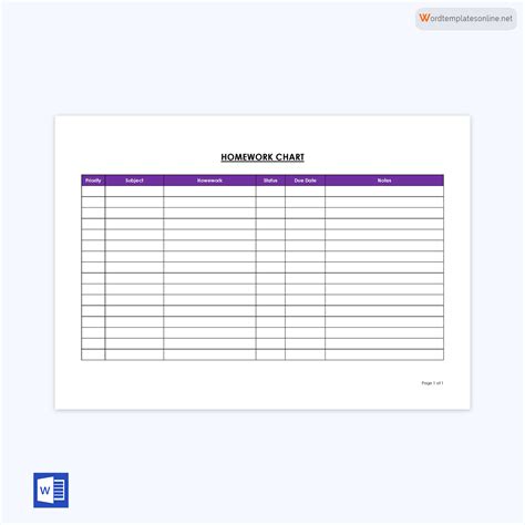 22 Free Printable Homework Planners Templates